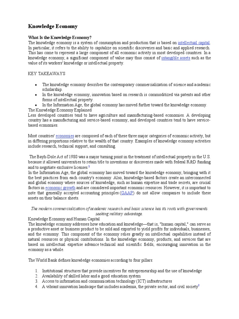 Knowledge Economy Download Free Pdf Knowledge Economy Economies