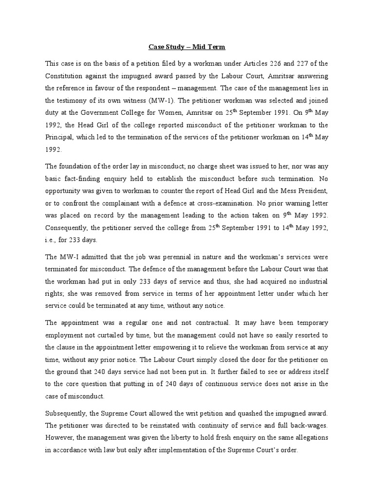 Case Study - Mid Term | Download Free PDF | Courts | Constitutional Law