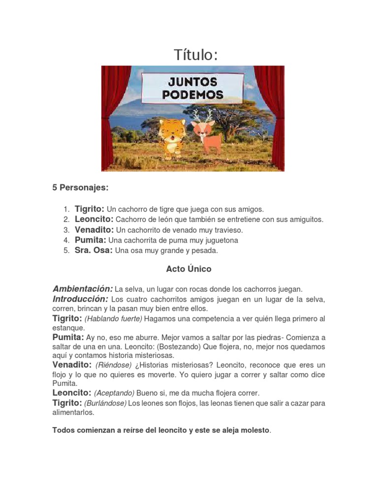 Obra de Teatro | PDF