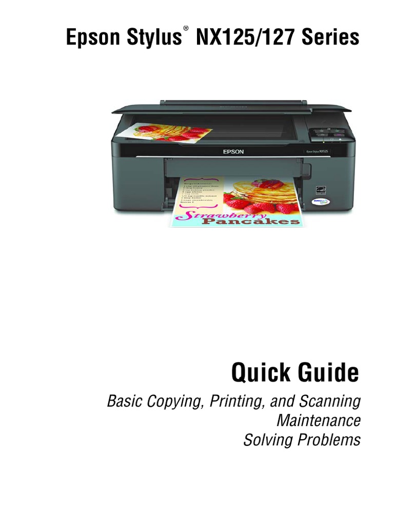 Epson Nx125 QR | PDF | Image Scanner | Printer (Computing)