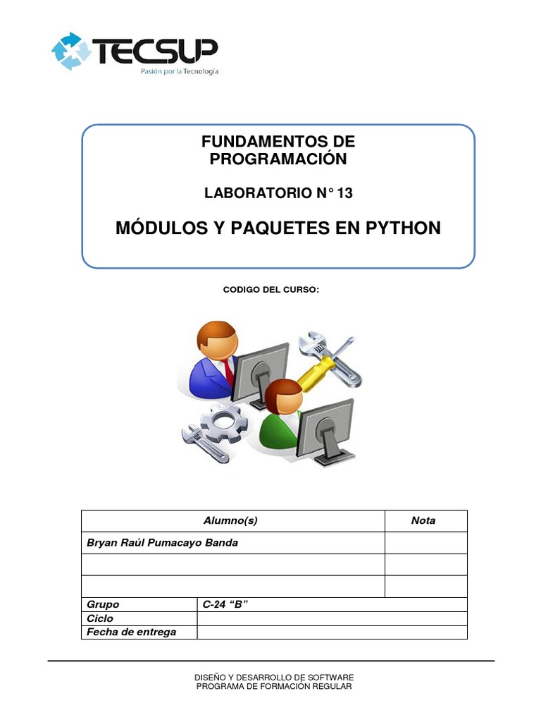 Lab 13 - Módulos y Paquetes en Python | PDF | Python (lenguaje de ...