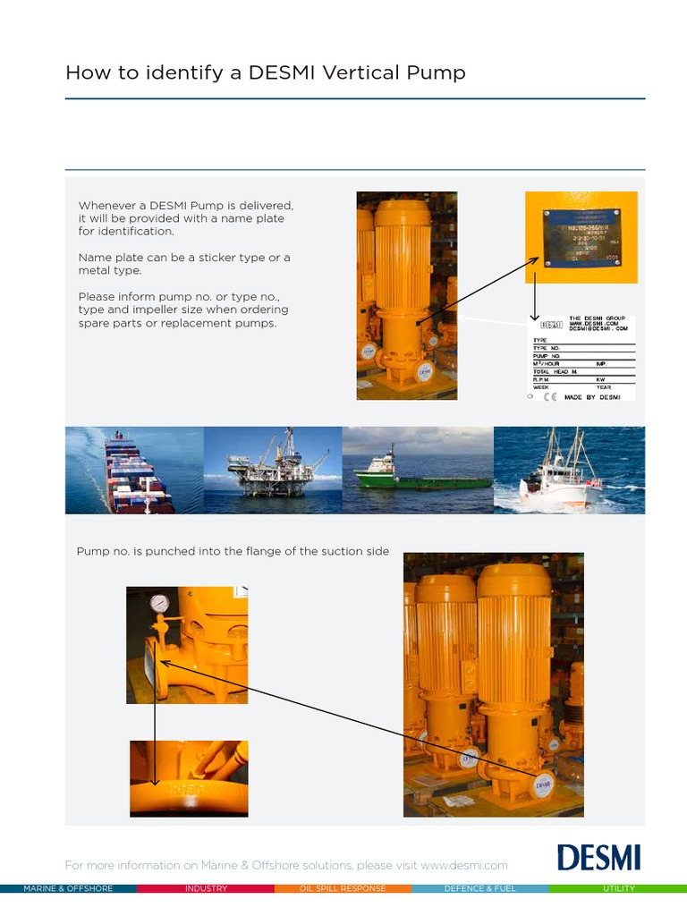 Identify DESMI Vertical Pumps | PDF