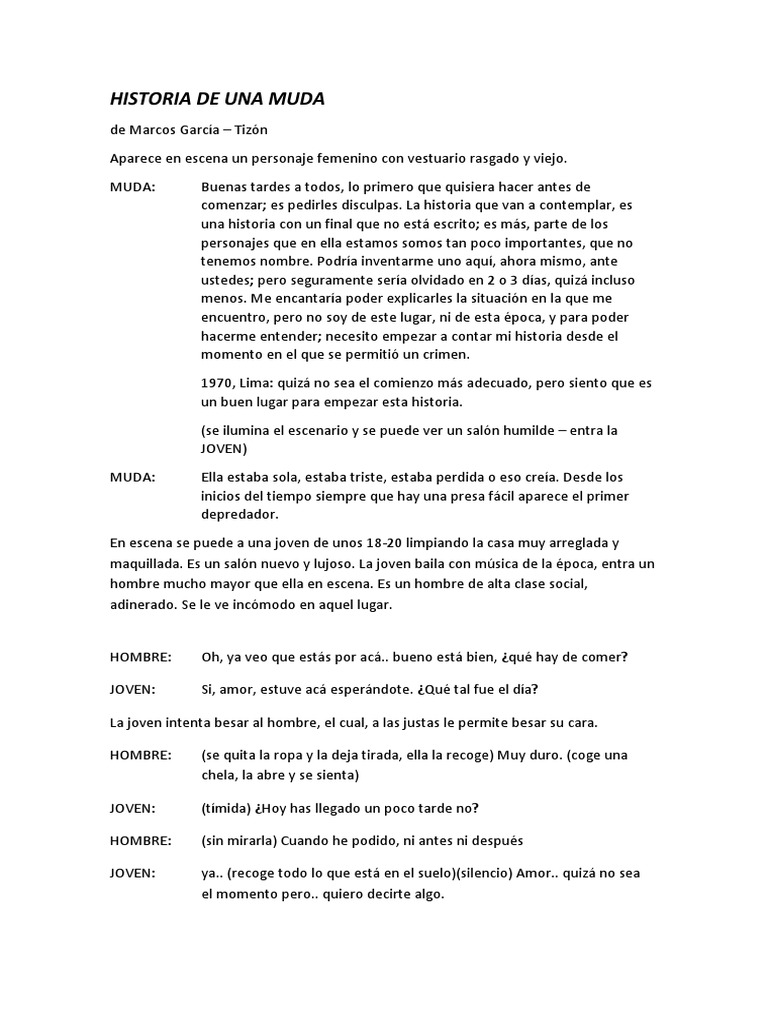 Historia de Una Muda-1 | PDF | Amor | Verdad