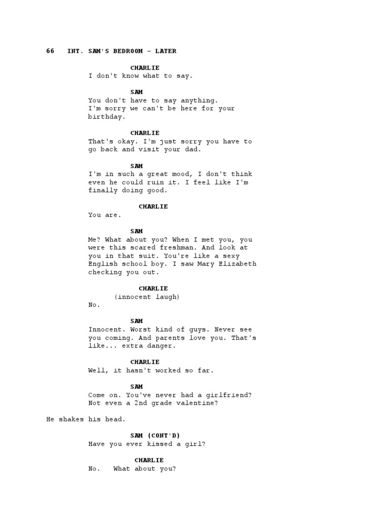 Perks of Being A Wallflower - Sam | PDF