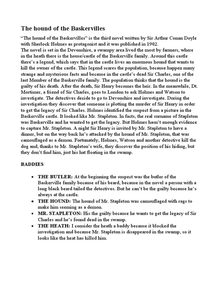 The Hound of The Baskervilles | PDF
