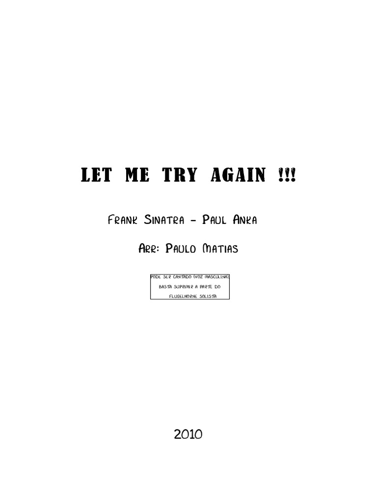 Let Me Try Again | PDF
