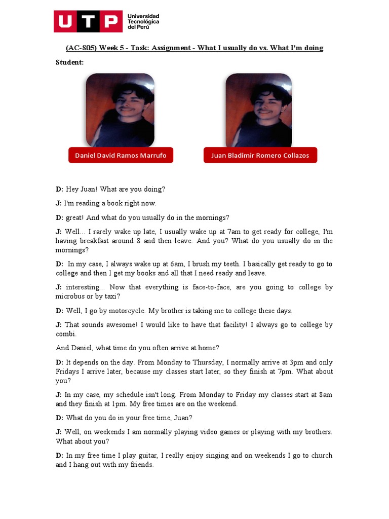 Task5 Juan Bladimir Romero Collazos Daniel Ramos Marrufo | PDF ...