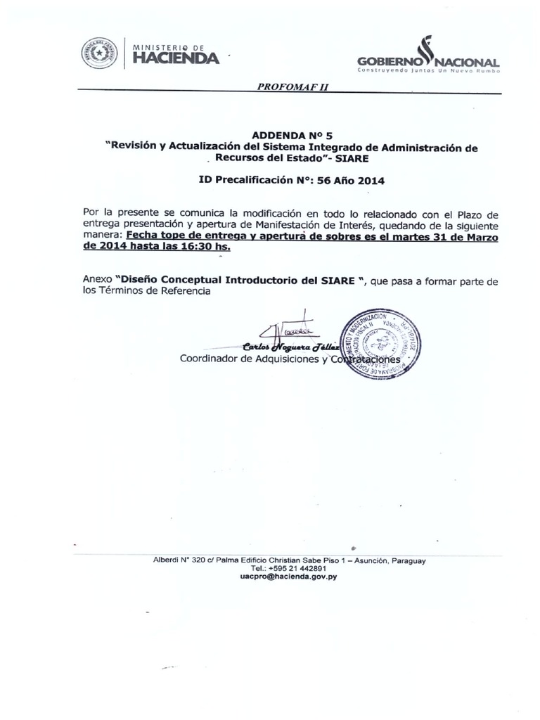 Adenda 5 Anexo Dise o Conceptual Siare 1426697483799 | PDF ...