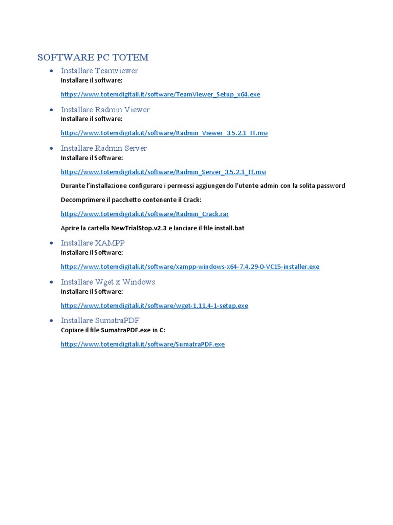 Installazione PC Totem | PDF