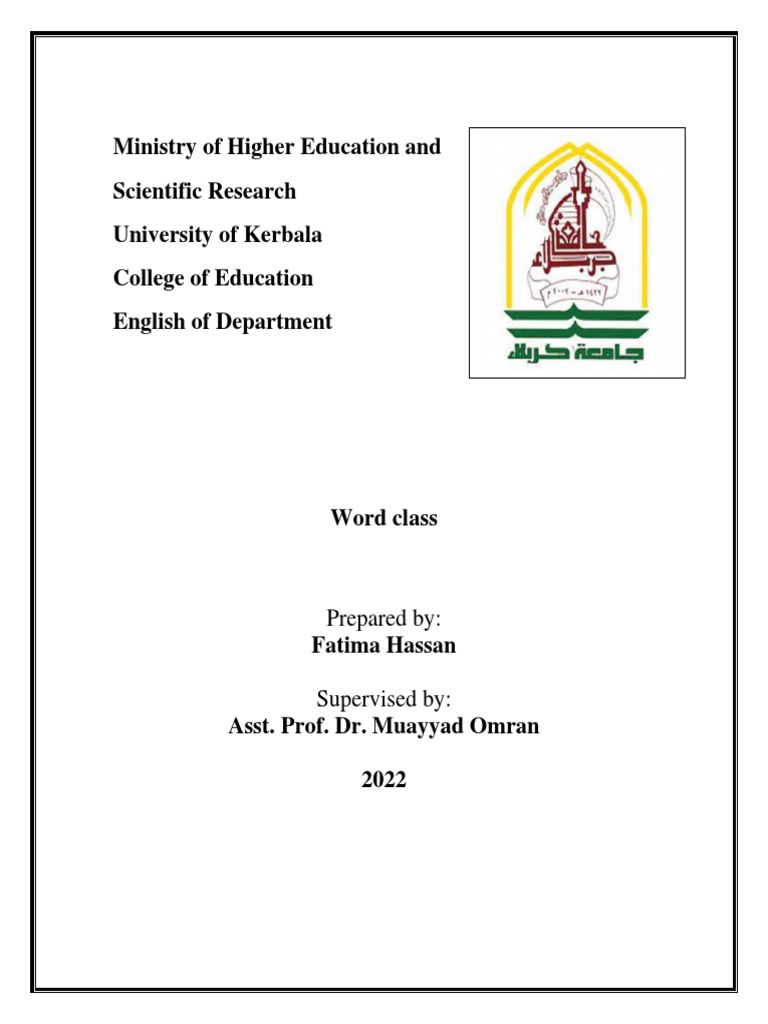 Word Class 4 | PDF | Part Of Speech | Word