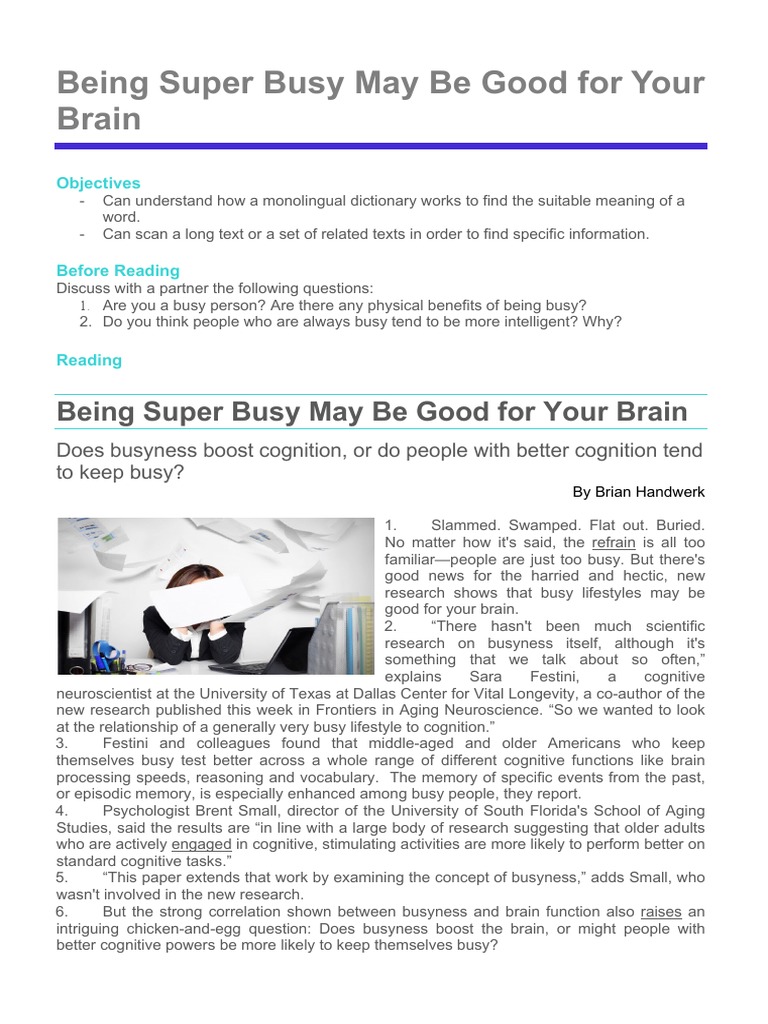 LENG1155 - Week 1 - Being Super Busy May Be Good For Your Brain V2020 ...