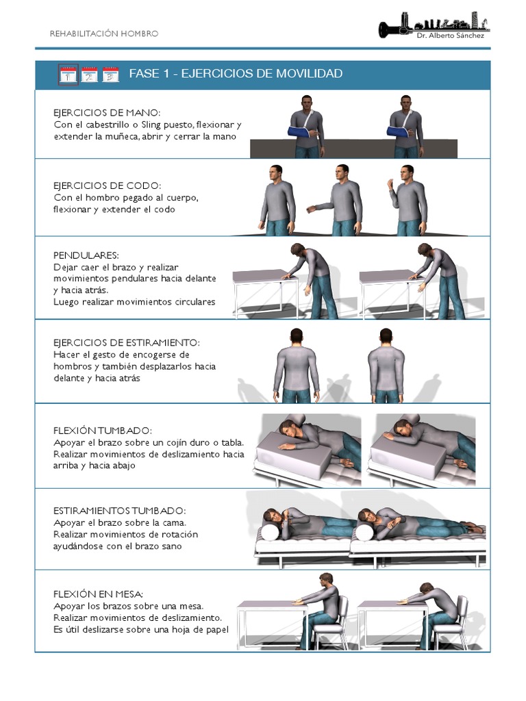 Ejercicios Hombro | PDF | Codo | Hombro