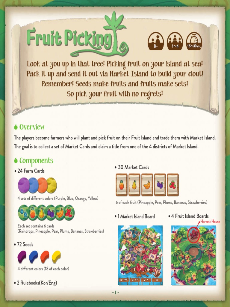 Fruit Picking - Rules.en | PDF | Fruit | Seed