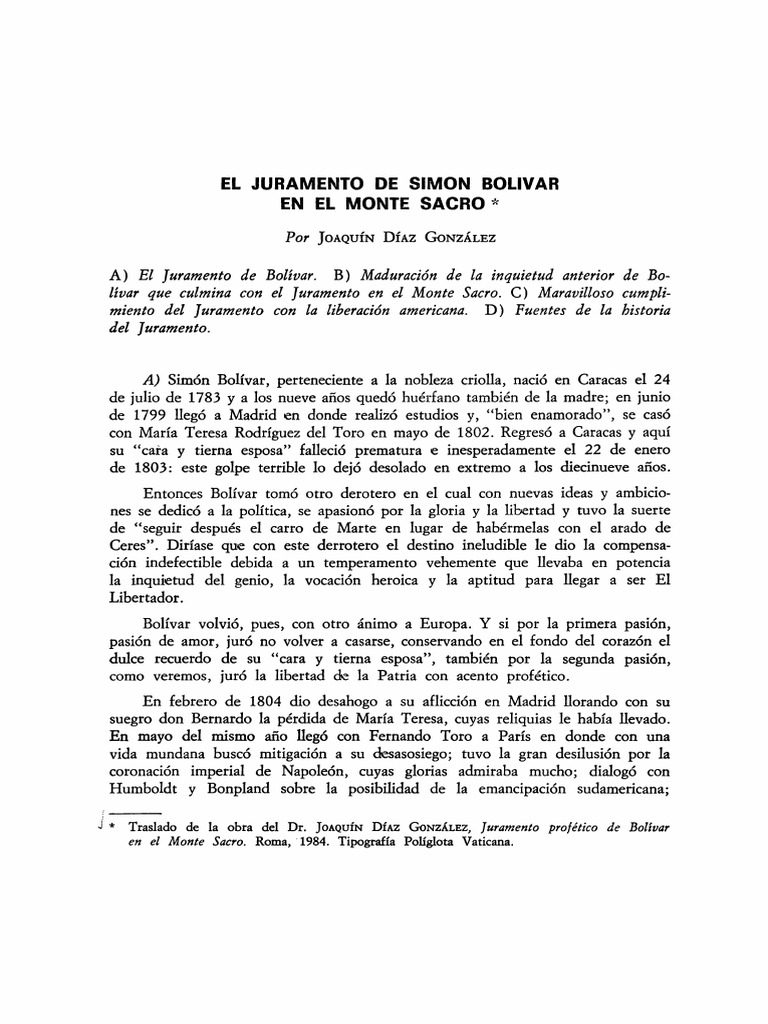 Juramento Del Monte Sacro 123 | PDF | Roma