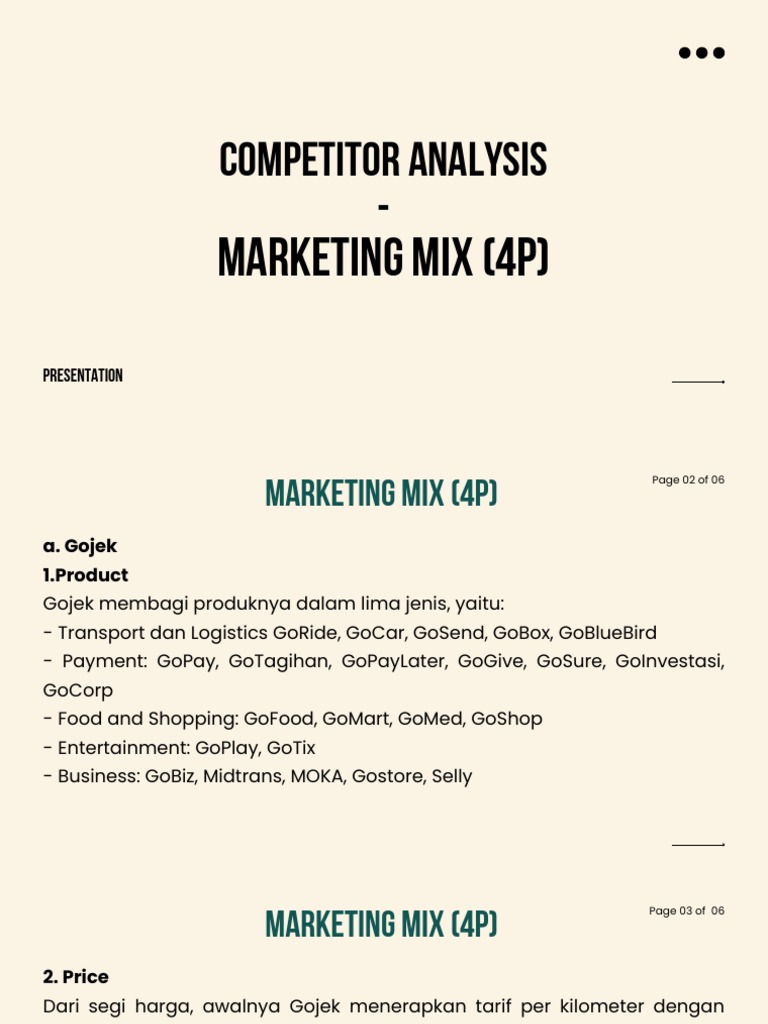 Competitor Analysis - : Marketing Mix (4P) | PDF