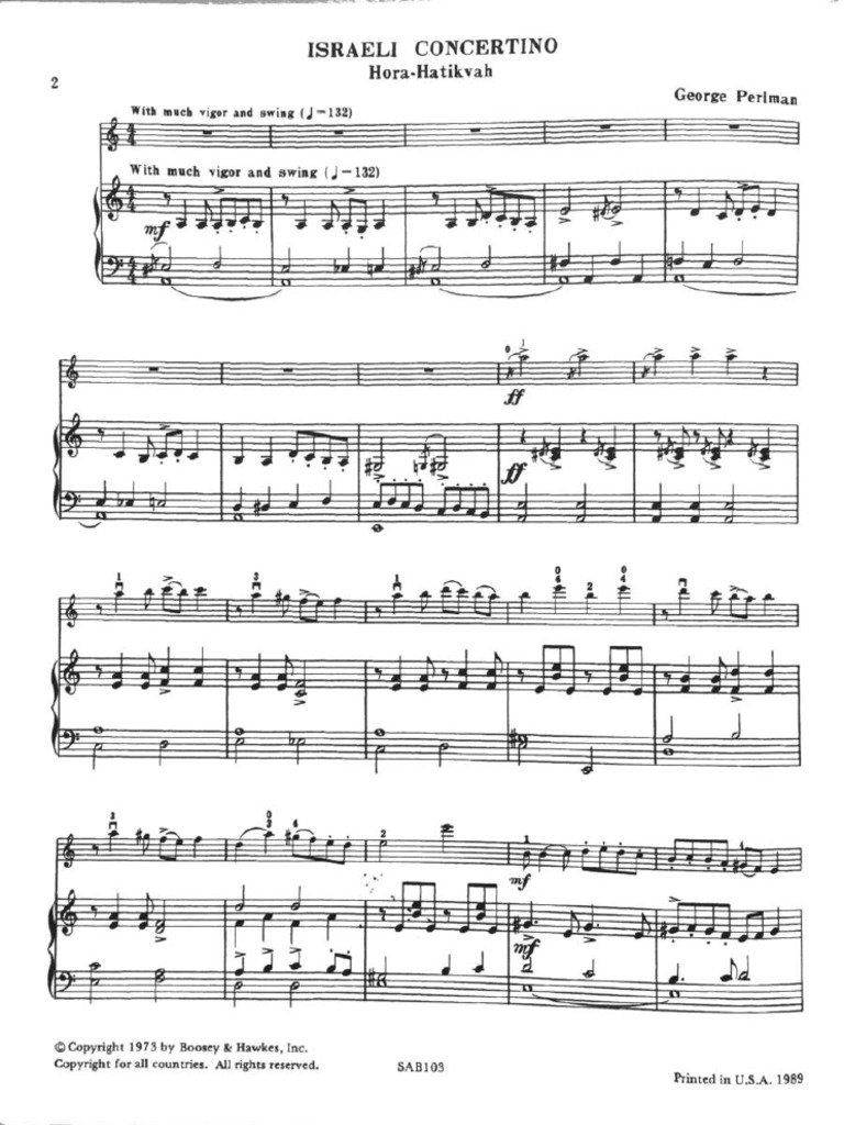 Perlman Israeli Concerto 4 PDF Free | PDF