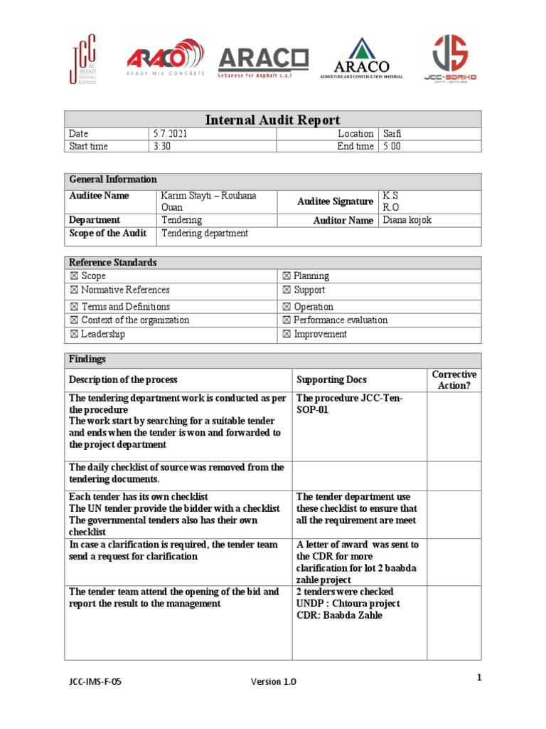 Audit Report | PDF | Auditor's Report | Audit