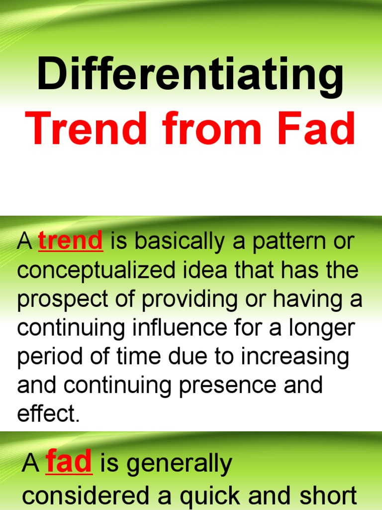 Differentiating Trend From Fad | PDF