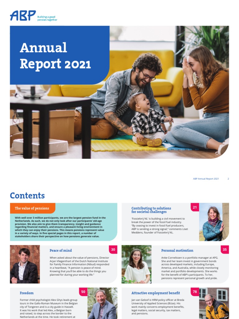 ABP Annual Report 2021 | PDF | Pension | Employment