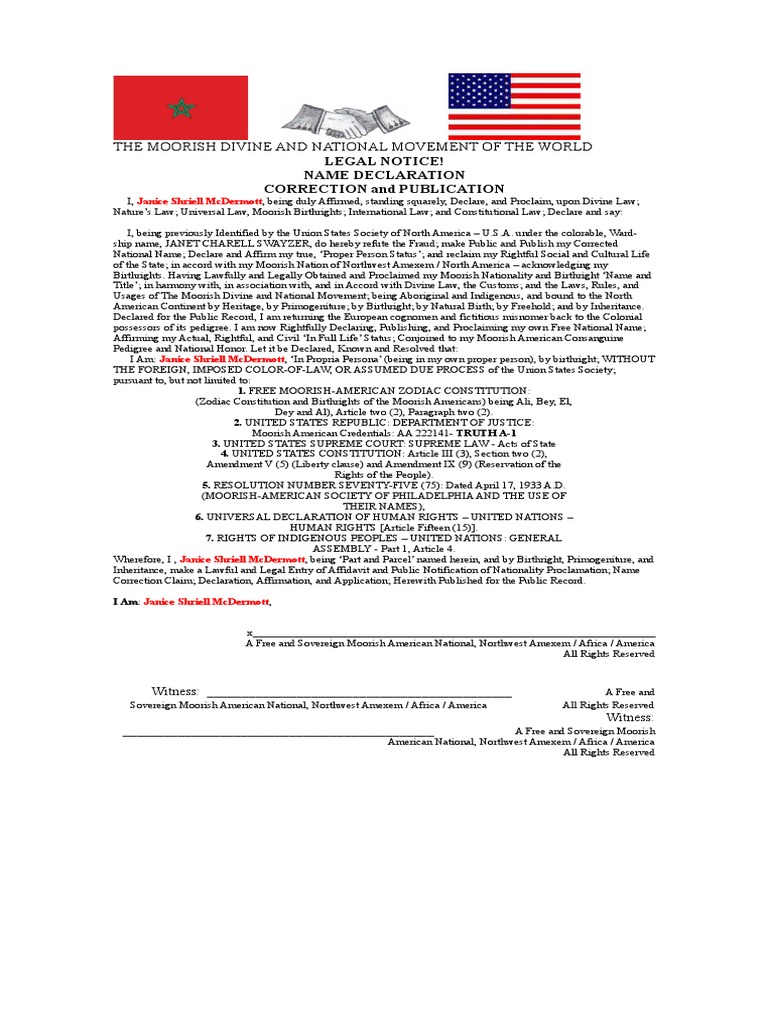 Affidavit (Staple To Ss - 5) | Download Free PDF | Common Law ...