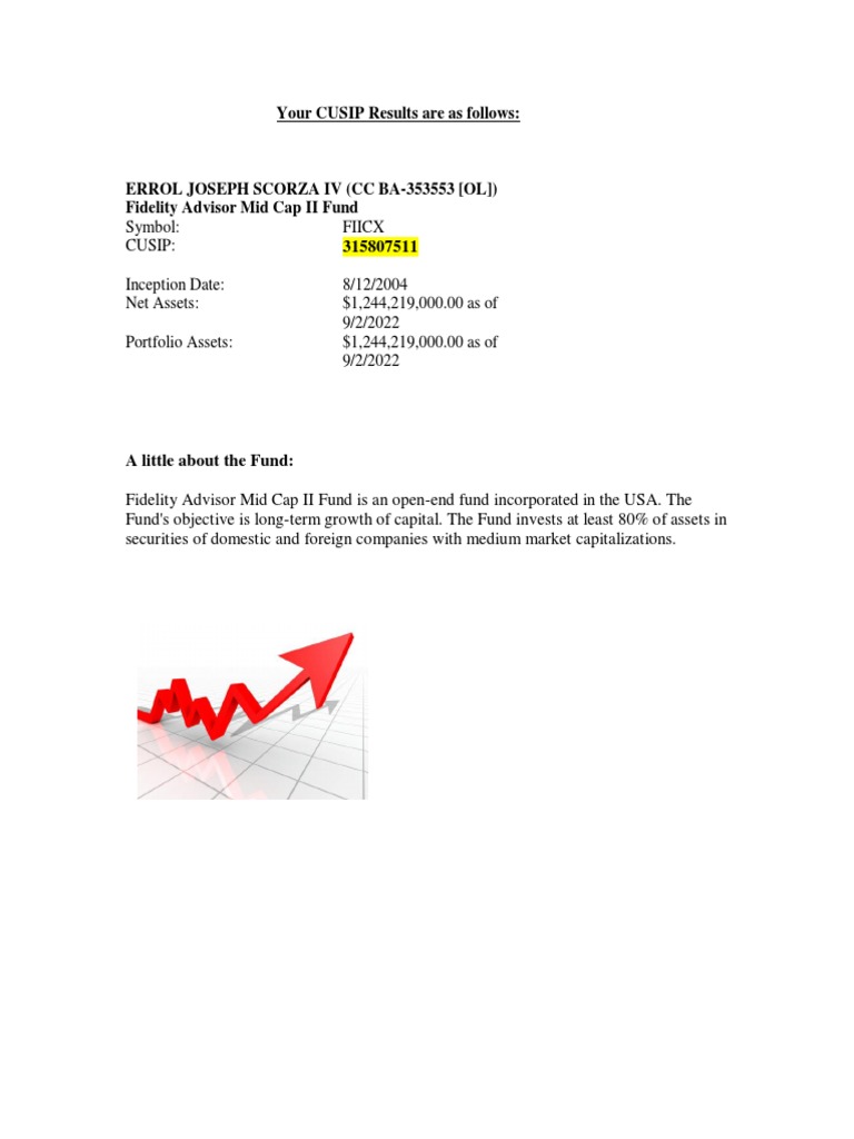 Errol Joseph Scorza IV CUSIP Results CC 3553 | PDF
