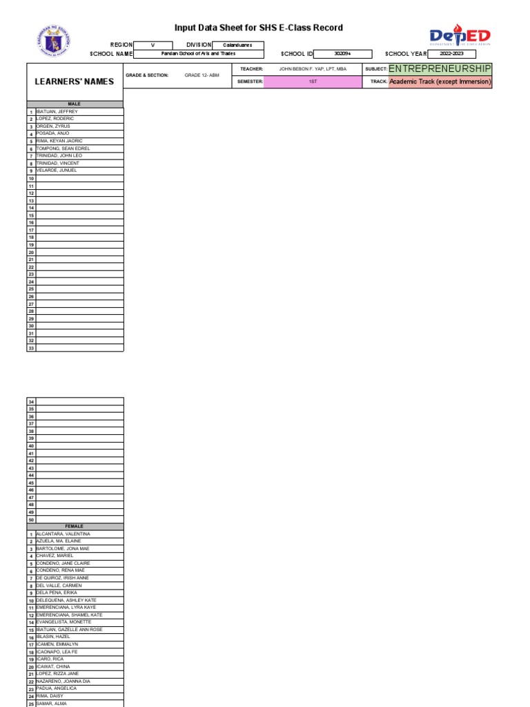Grade - 12 Abm | PDF