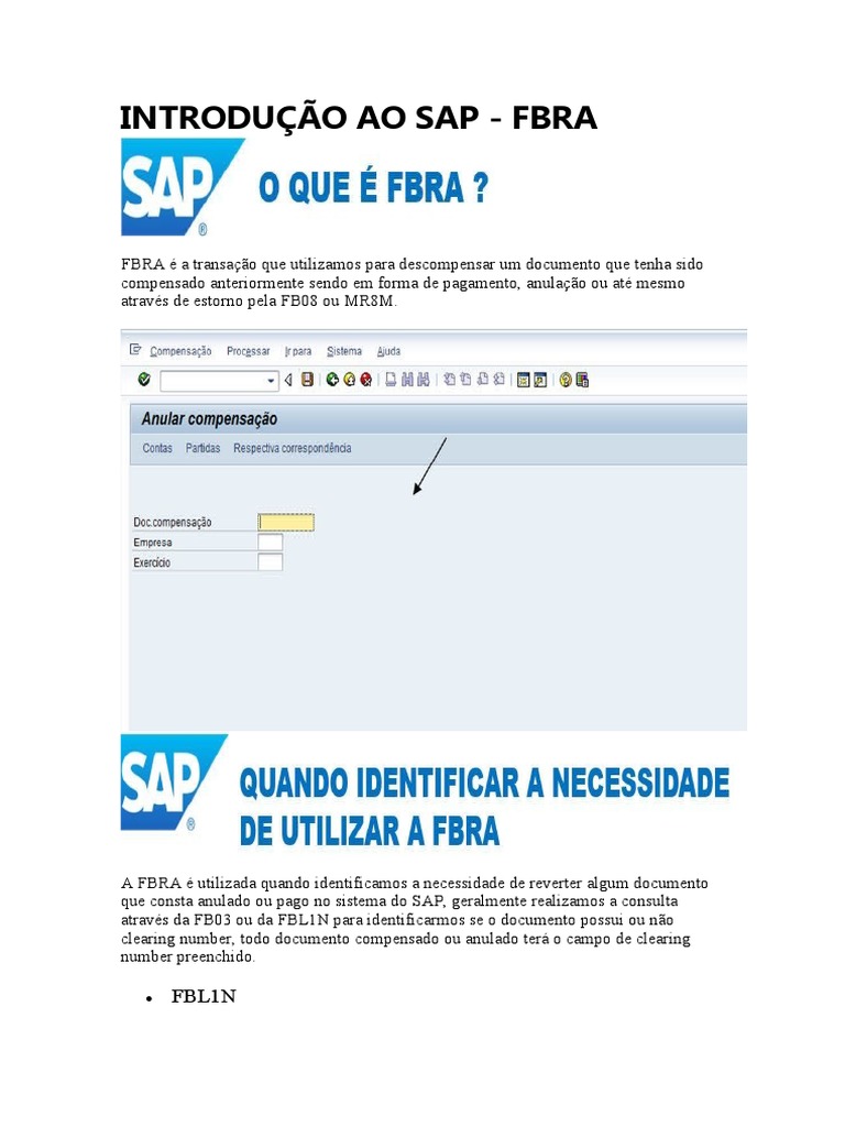 Introdução Ao Sap - Fbra | PDF | Finanças e Administração de Capital ...