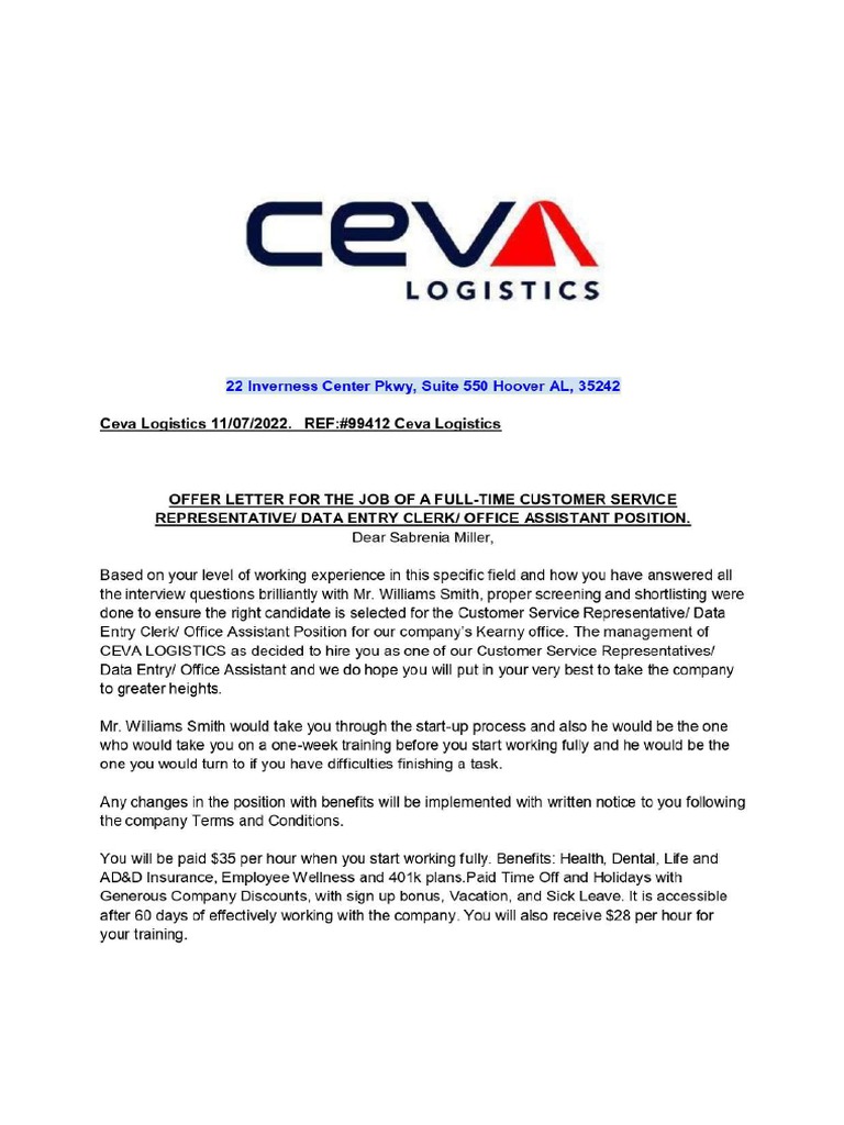Ceva Logistics Company 2 | PDF