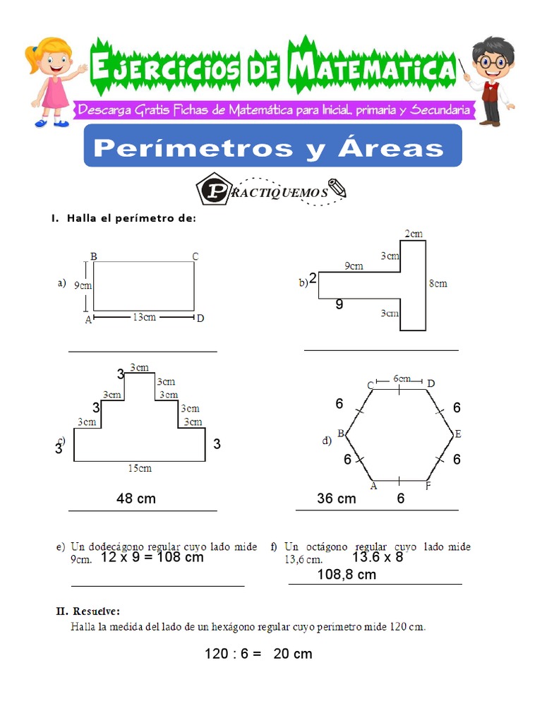 Areas y perimetros | PDF