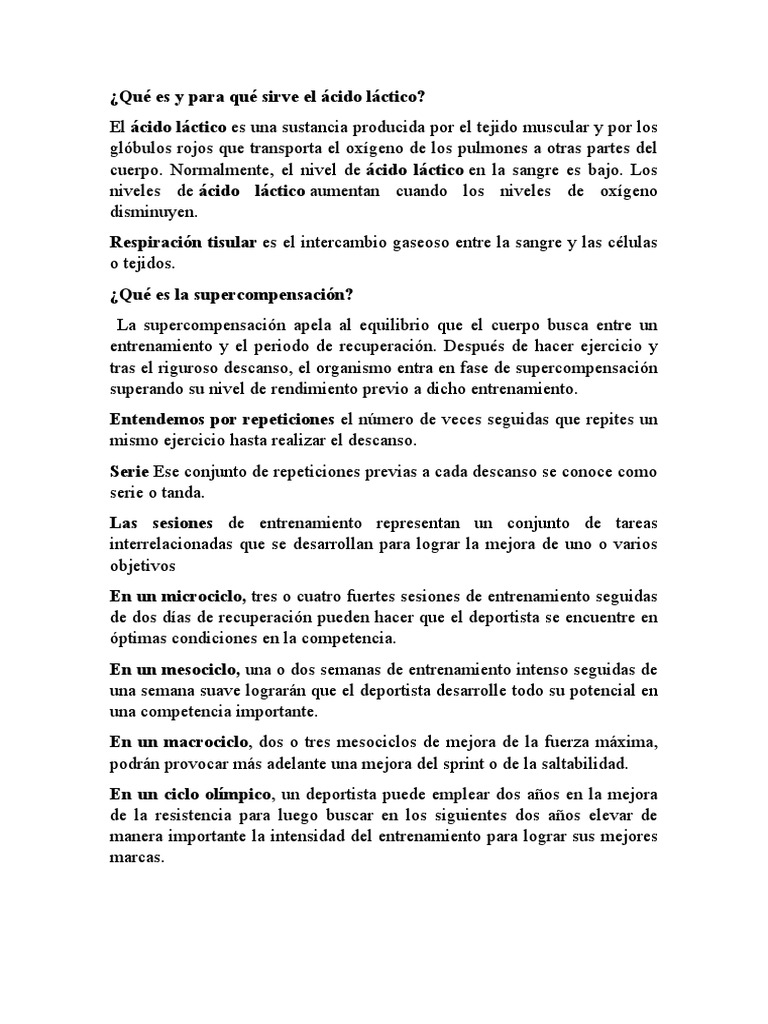 Qué Es y para Qué Sirve El Ácido Láctico | PDF
