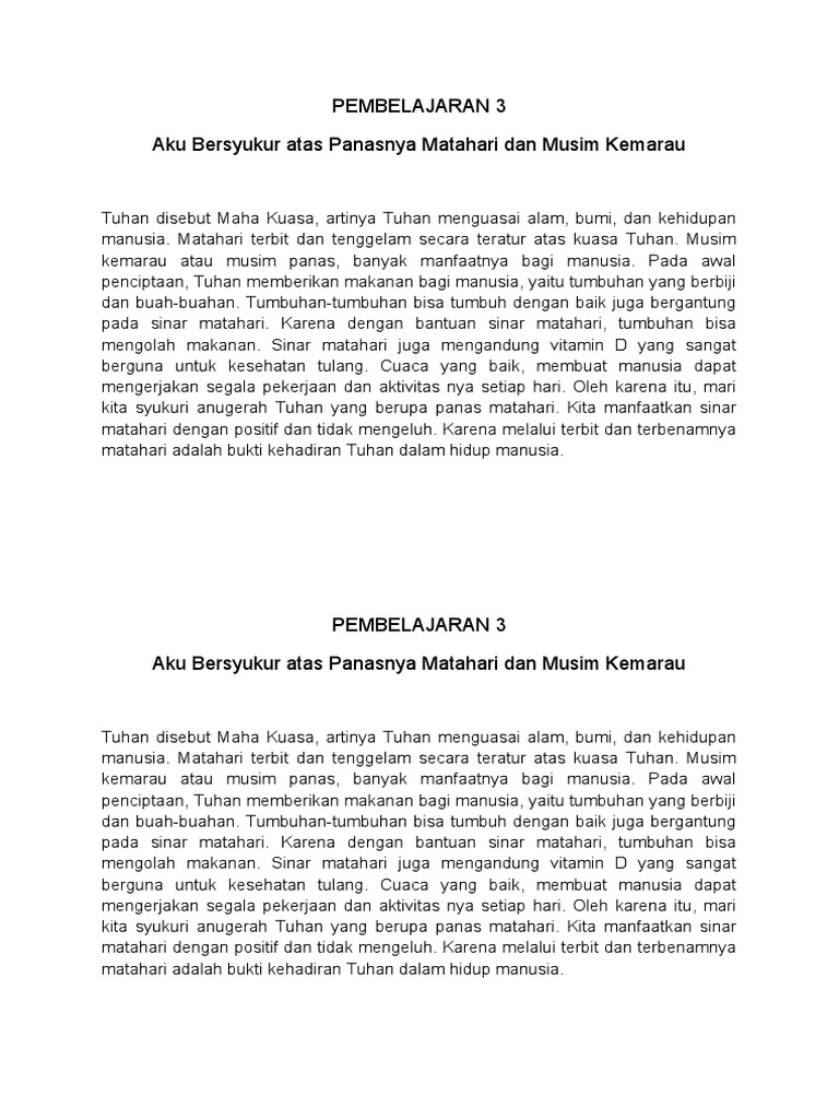 Pembelajaran 3 Pak Kelas 3 | PDF