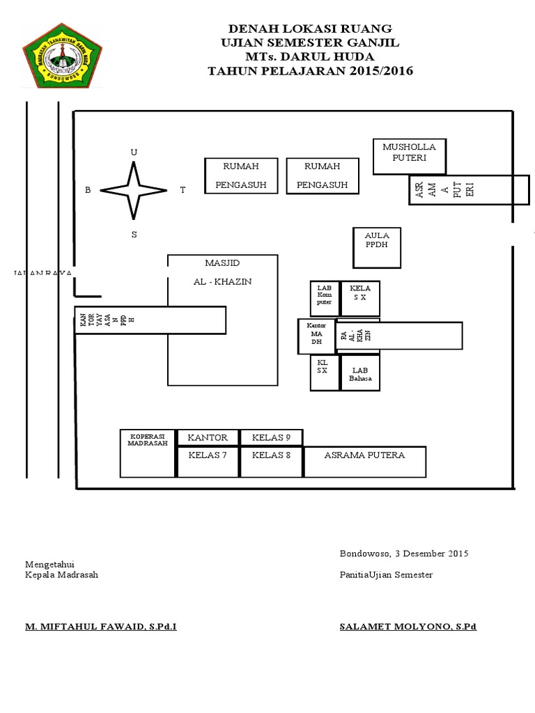 Denah Lokasi Ujian ANBK | PDF