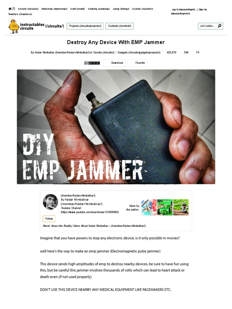 Destroy Any Device With EMP Jammer - 3 Steps - Instructables | PDF | Electrical Equipment ...