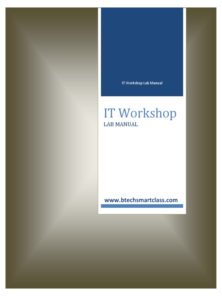 IT Workshop Lab Manual | PDF | Floppy Disk | Electrical Connector