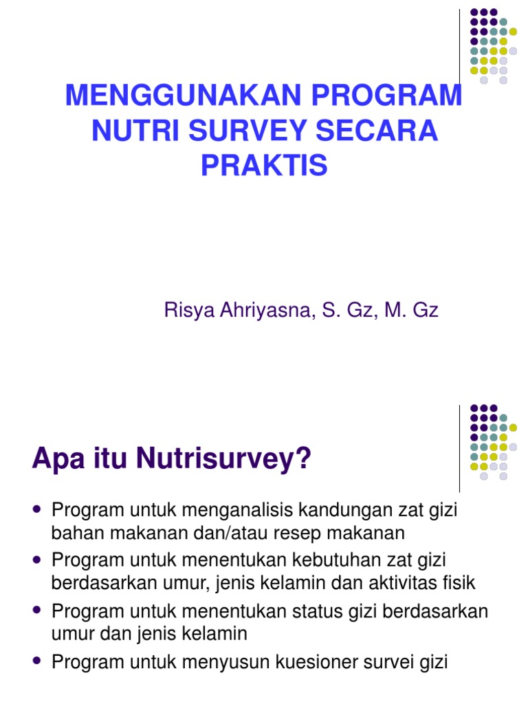 Nutri Survey | PDF
