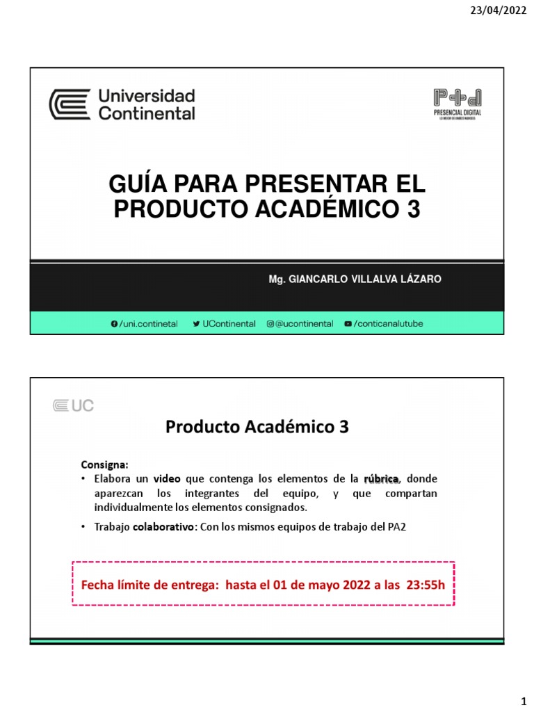 Guía Pa3 | PDF | Youtube
