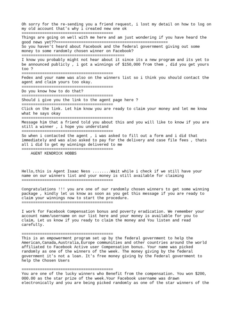 Lotto Format That Could Be Used For Any Client | PDF | Facebook