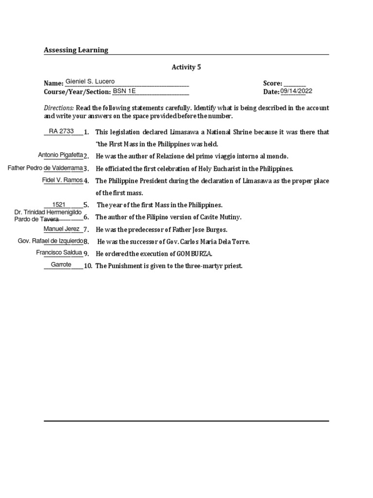 GE2 Activity 3 | PDF