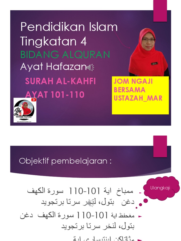 Pembentangan Tajuk Ayat 101-110 Surah Alkahfi | PDF