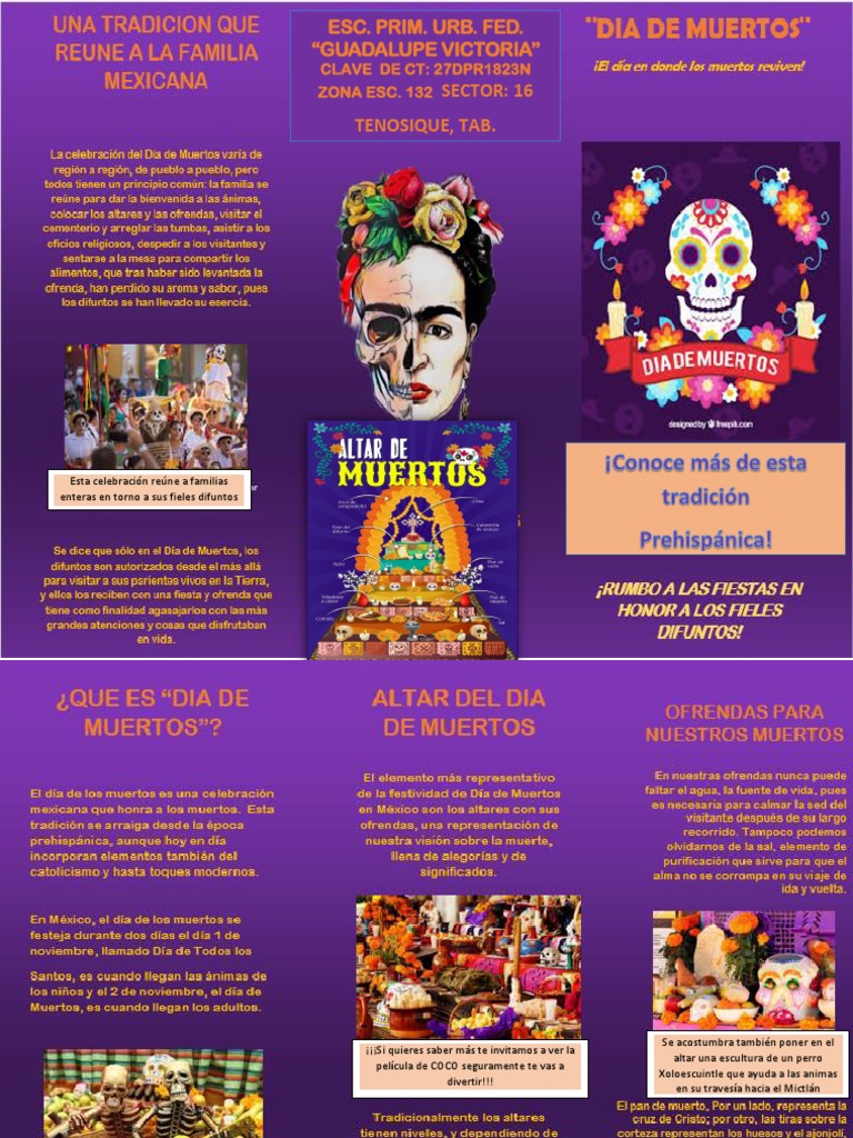Triptico Dia de Muertos | PDF