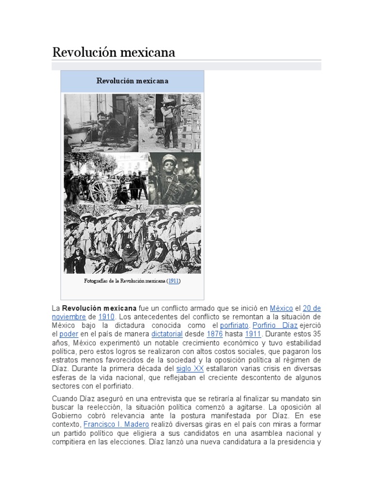 Revolución Mexicana | PDF | revolución mejicana | Gobierno
