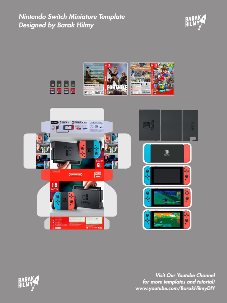 Nintendo Switch Miniature Template by Barak Hilmy | PDF