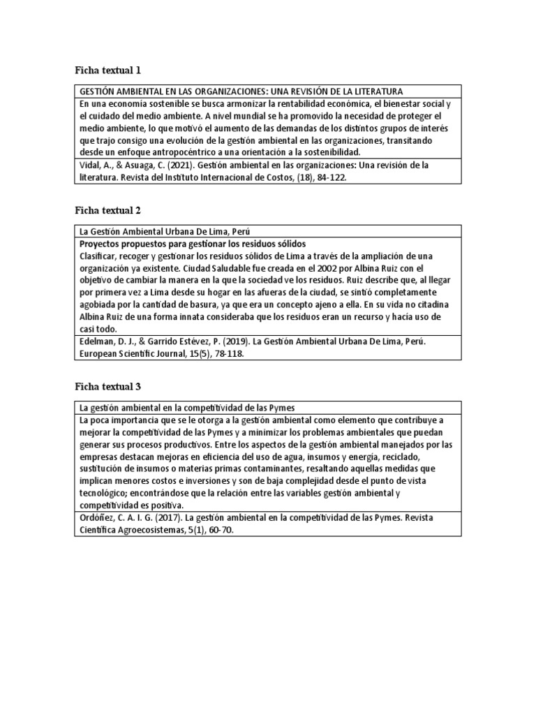 Fichas Textuales | PDF