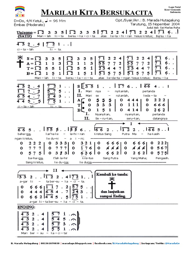 Lagu Koor Natal Marilah Kita Bersukacita-1 | PDF