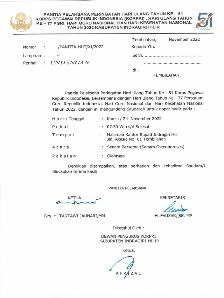 Undangan Senam | PDF