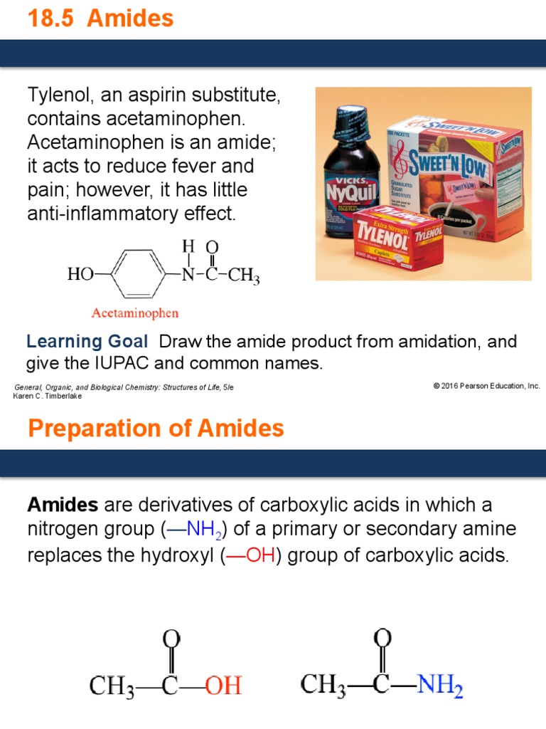 CH18 5 Amides GOB Structures 5th Ed | PDF | Amide | Amine