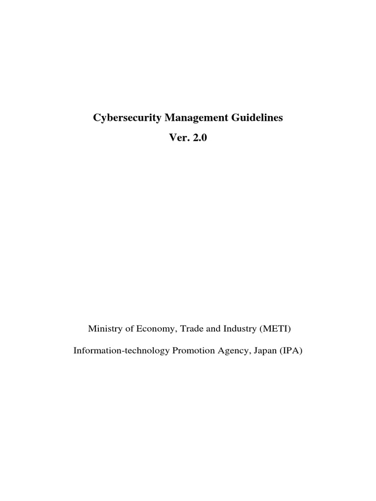 CSM Guideline v2.0 en | PDF | Security | Computer Security