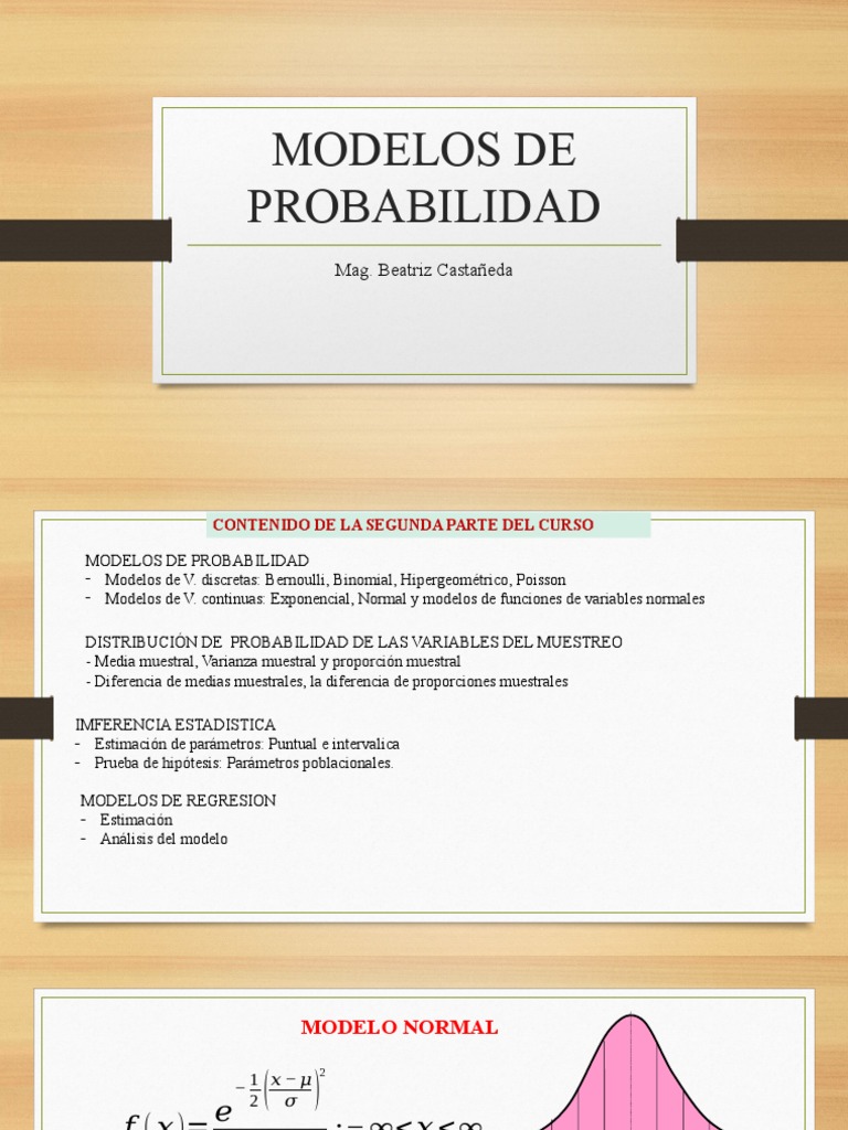 Modelos de Probabilidad y Estadística | PDF | Media | Distribución normal