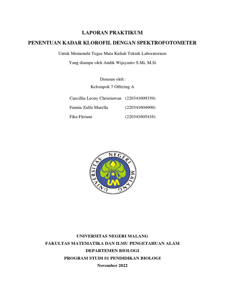 Kelompok 7 - Laporan Praktikum Spektrofotometer | PDF