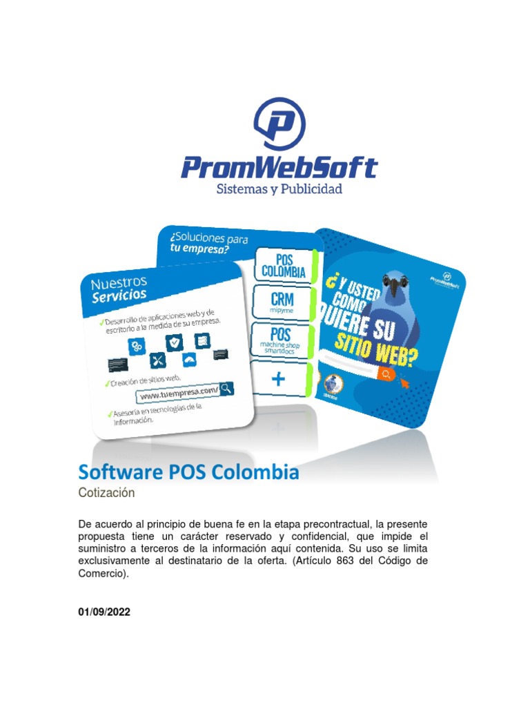 Cotizacion Pos Colombia - 20220901 | PDF | Software | Soporte técnico